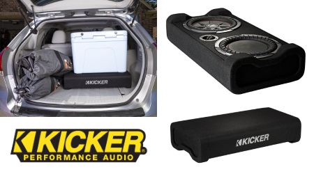 KICKER Space-Saving, Down-Firing Loaded Sub Enclosures Shipping Now ...
