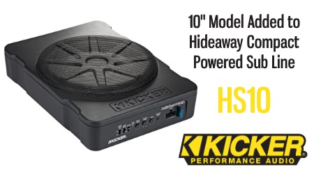 KICKER Expands the Hideaway Compact Powered Subwoofer Line with a 10 ...