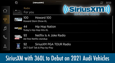 SiriusXM with 360L to Debut on 2021 Model Year Audi Vehicles ...