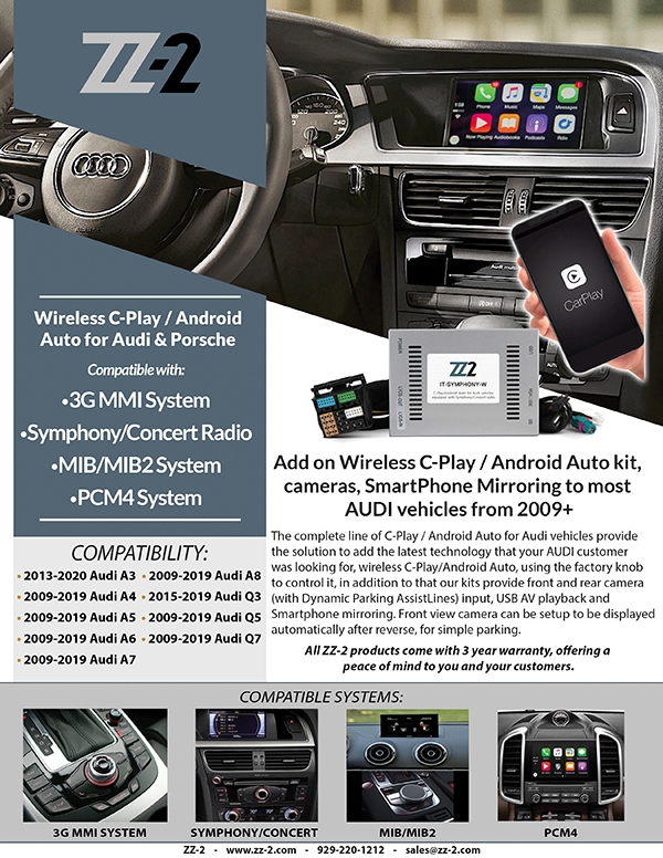 ZZ-2 Launches New Audi Wireless C-Play / Wireless Android Auto ...