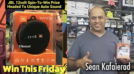 Unique Auto Sound & Security Receives JBL 12Volt Spin-To-Win Prize ...