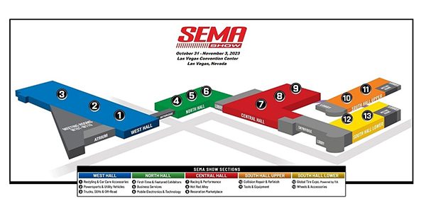 2023 SEMA Show Floorplan Now Available Online | 12VoltNews.com