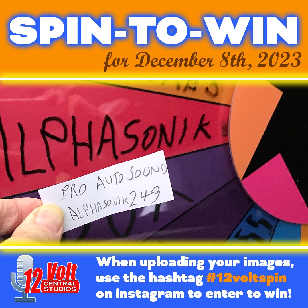Pro Auto Sound Wins Alphasonik Prize on The 12volt Spin-To-Win Wheel ...