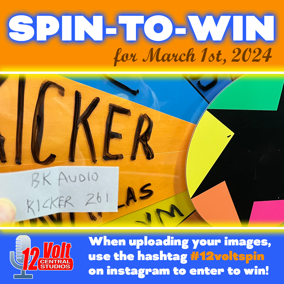 BK Audio Wins the KICKER Prize on The 12volt Spin-To-Win Wheel 261 ...
