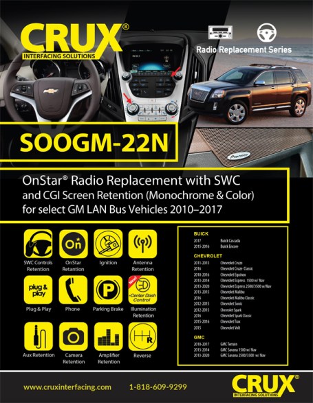 CRUX Interfacing Solutions Releases New Interface for GM Vehicles w ...